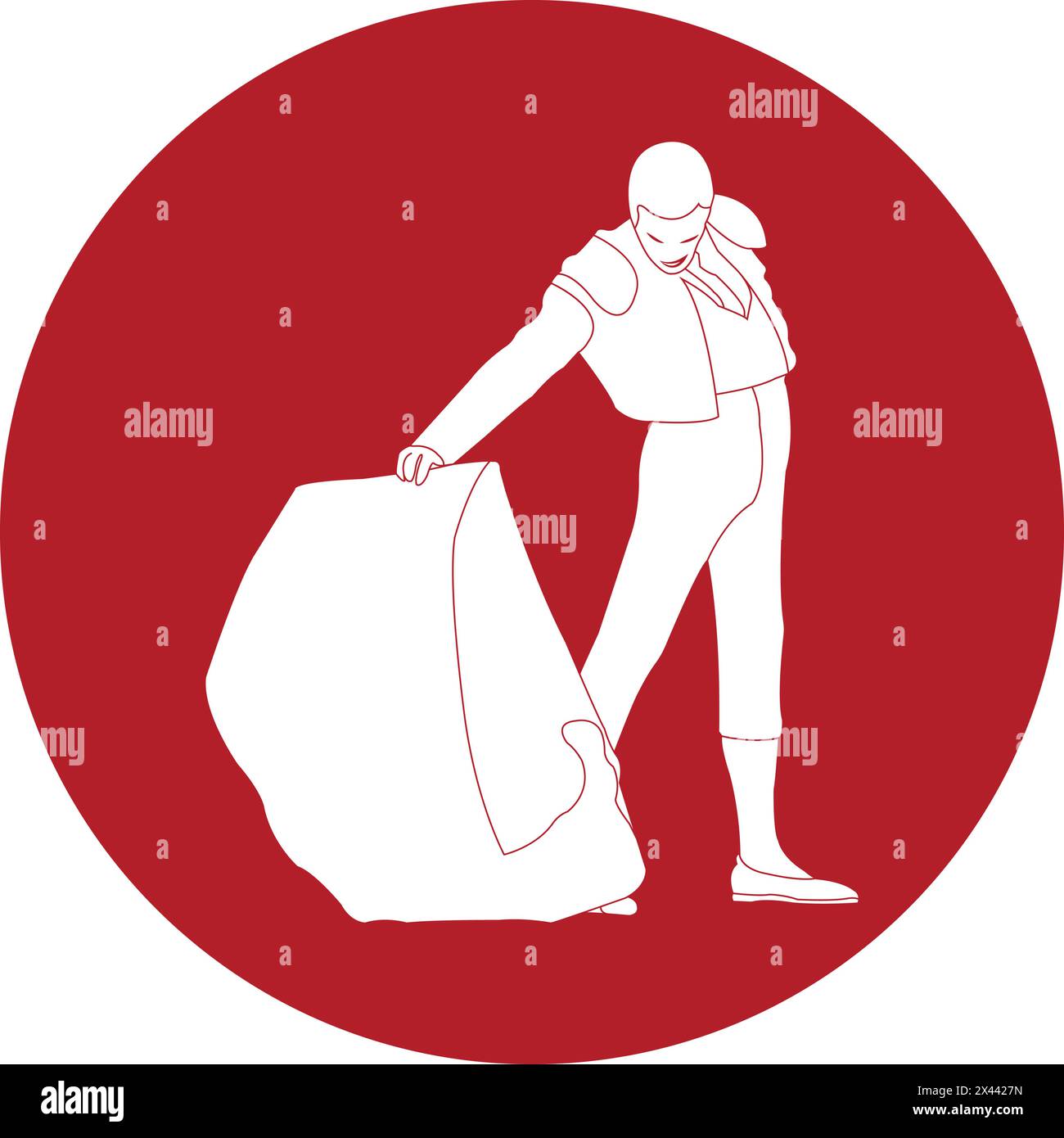 Matador with cape drawing hi-res stock photography and images - Alamy