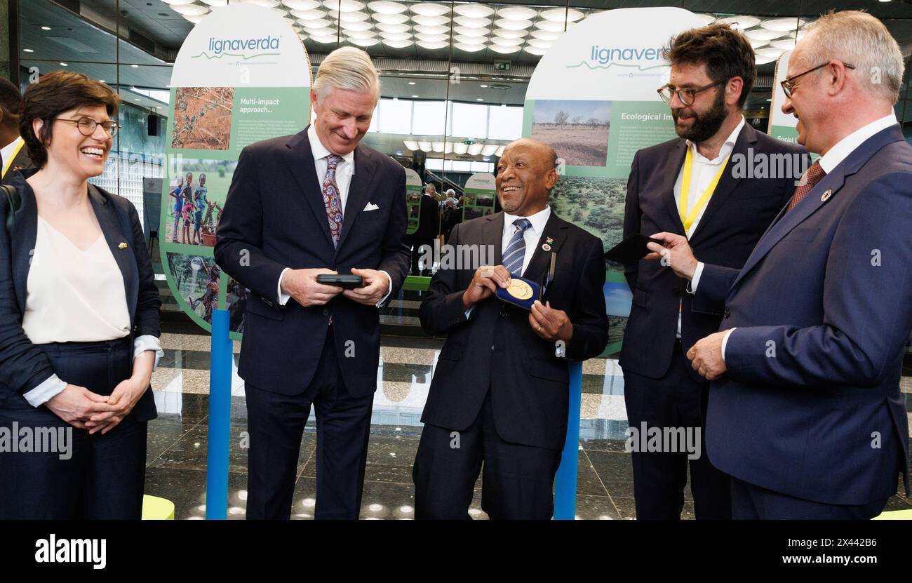 Windhoek, Namibia. 30th Apr, 2024. Energy minister Tinne Van der ...