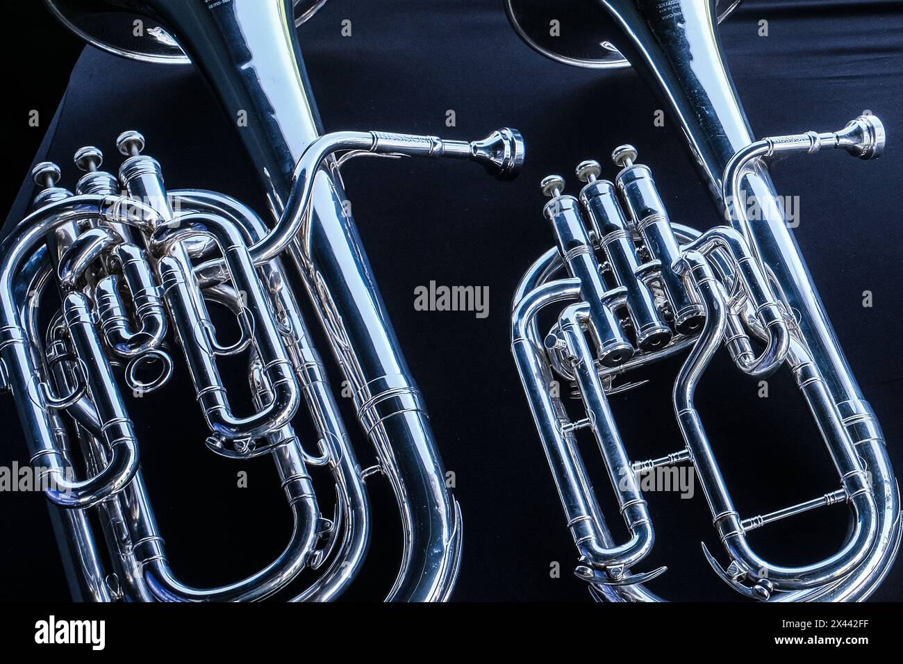 Tenor horn musical instruments Stock Photo - Alamy