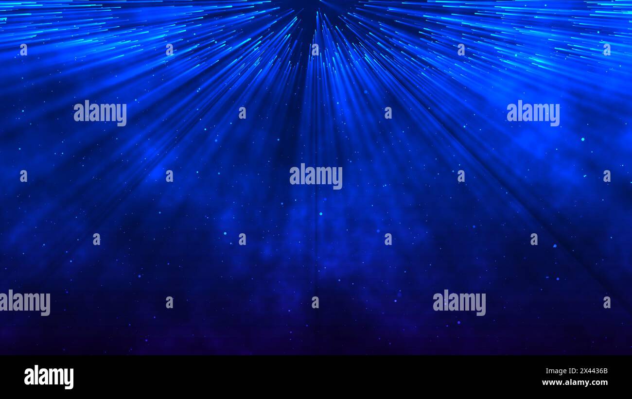 Abstract blue particles light rays hi-res stock photography and images ...