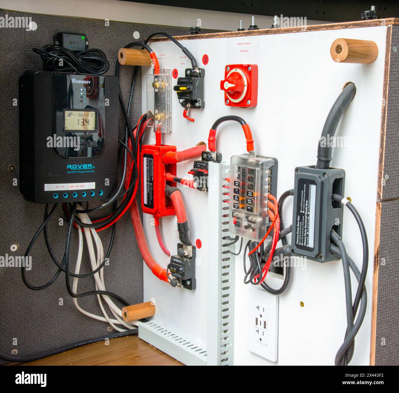 Solar electrical system installed in a mercedes benz van conversion ...