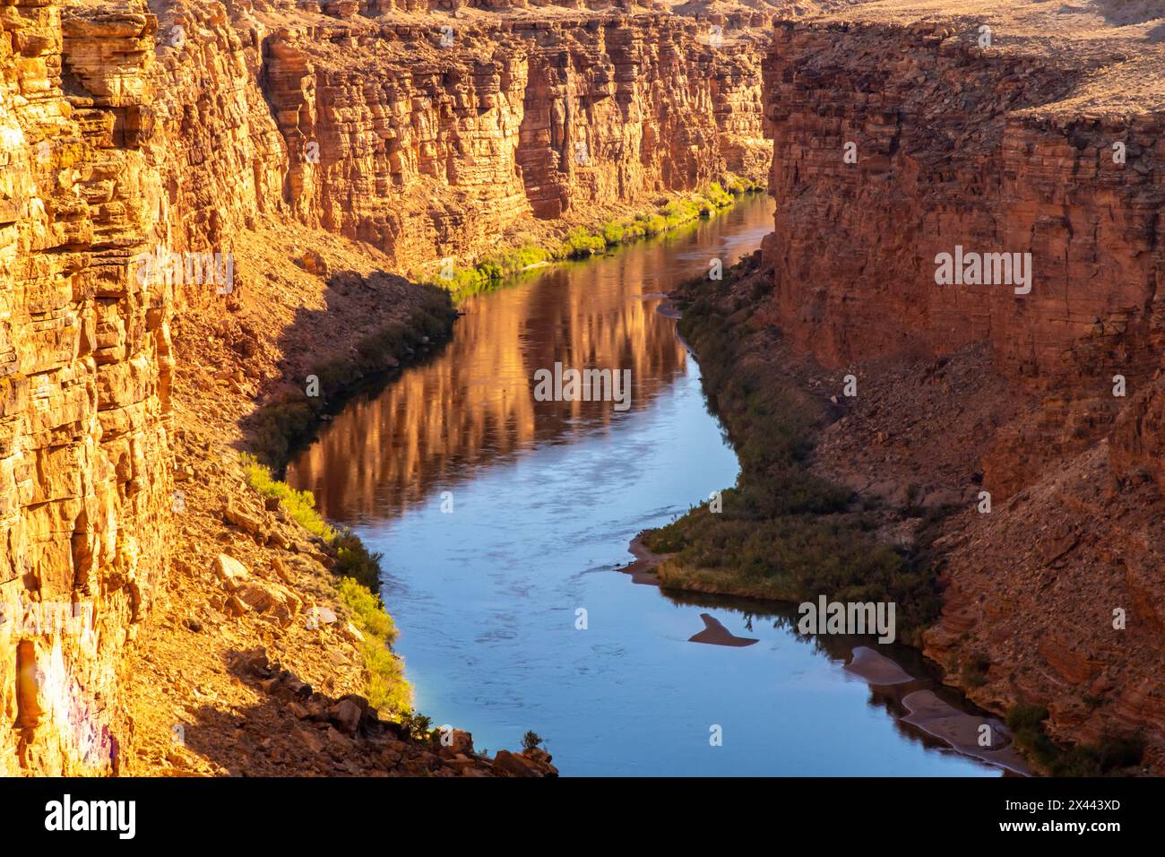 USA, Arizona, Marble Canyon. Colorado River flows through canyon Stock ...