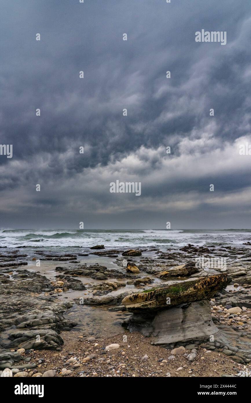 USA, California. Jalama Beach County Park with clouds Stock Photo - Alamy