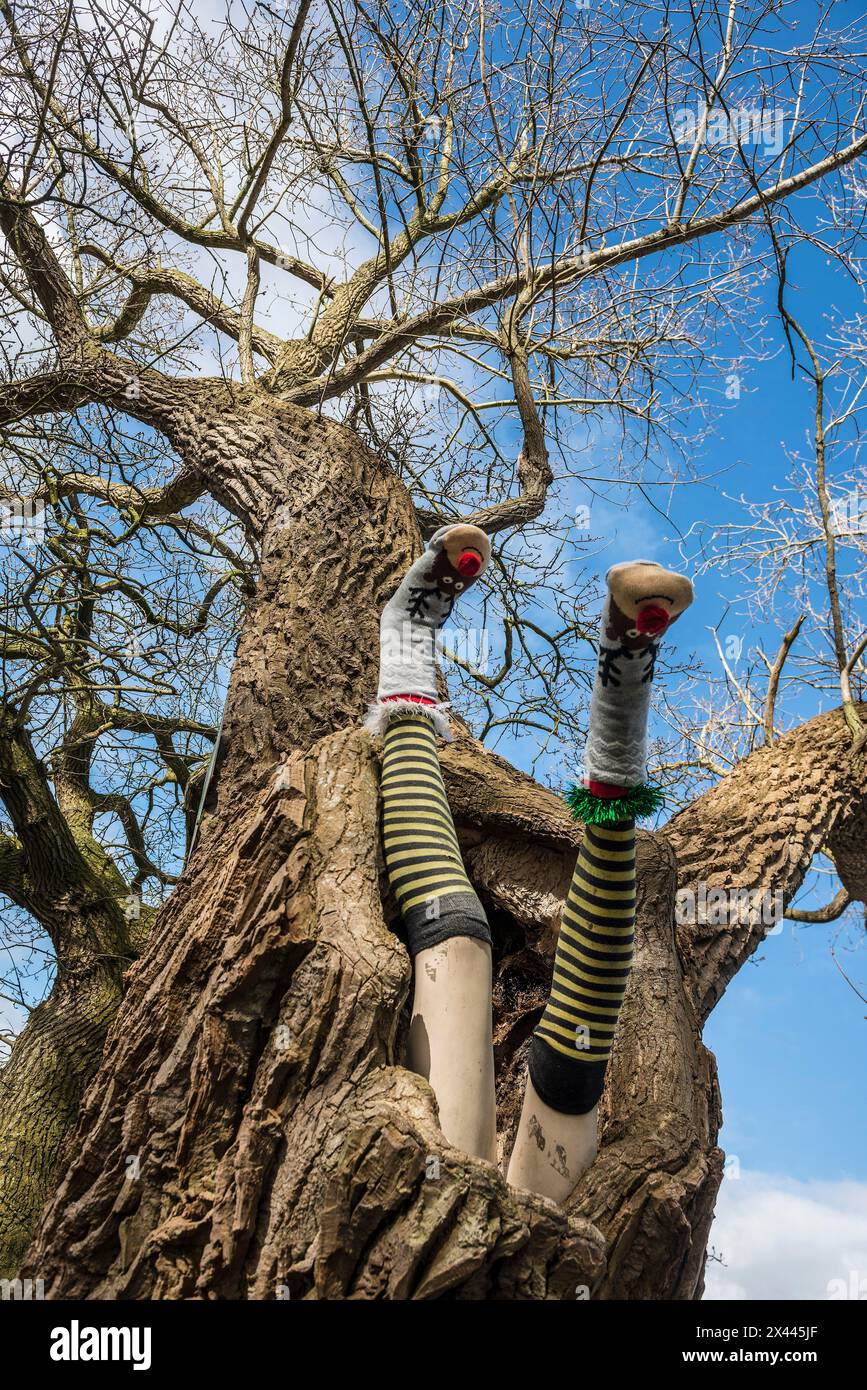 Funny work of art, Dangast, Jade Bay, North Sea, Lower Saxony, Germany ...
