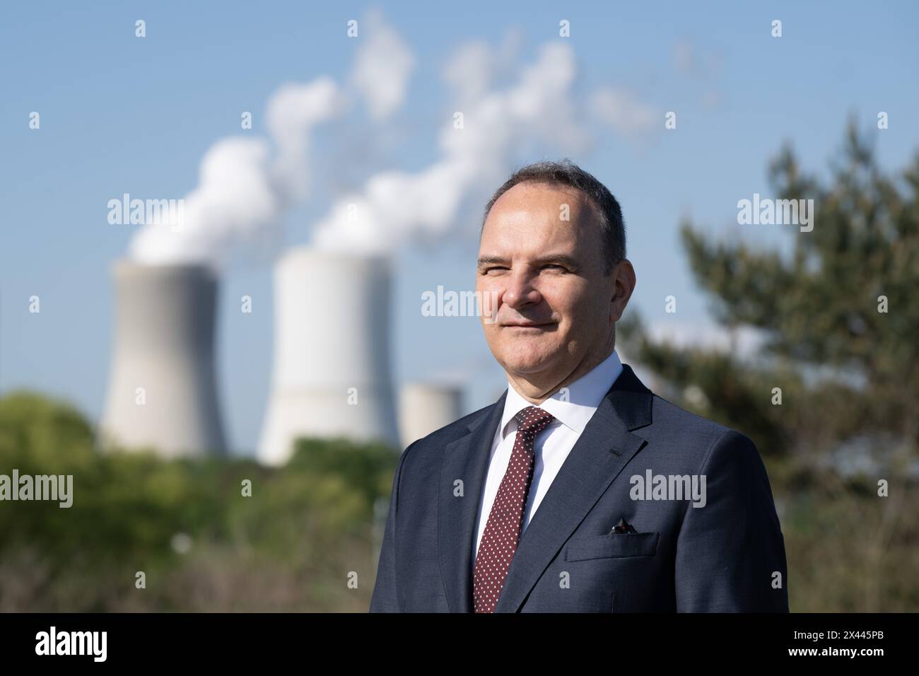 30 April 2024, Saxony, Boxberg: Tomas David, Deputy Chairman of EP ...