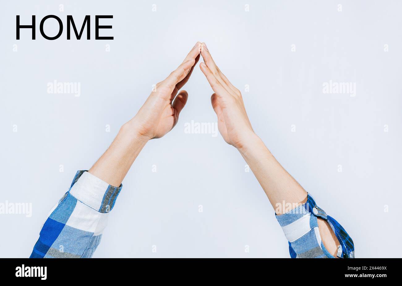 Hands making shape of roof hi-res stock photography and images - Alamy