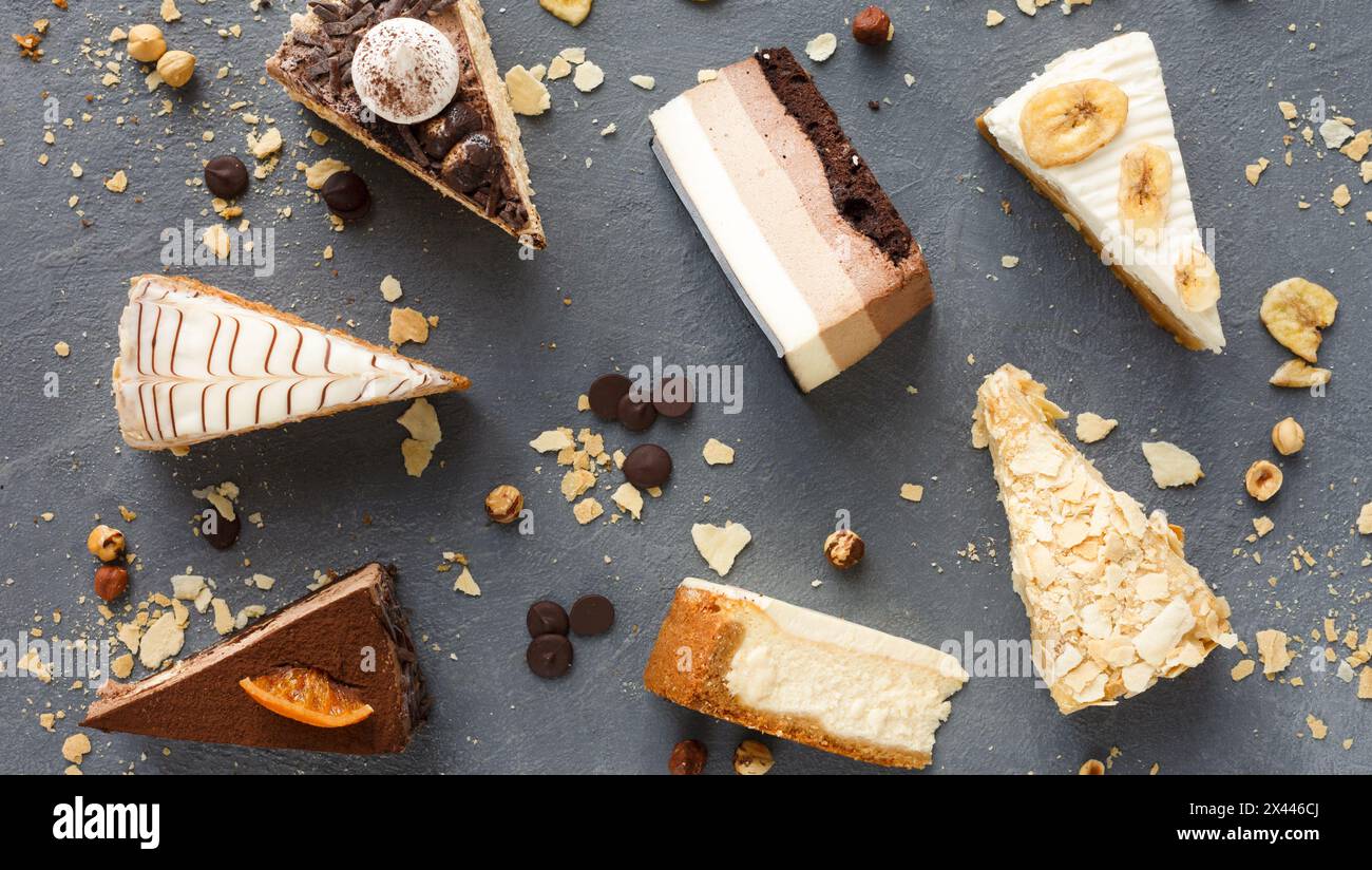 Closeup variety cake pieces hi-res stock photography and images - Alamy