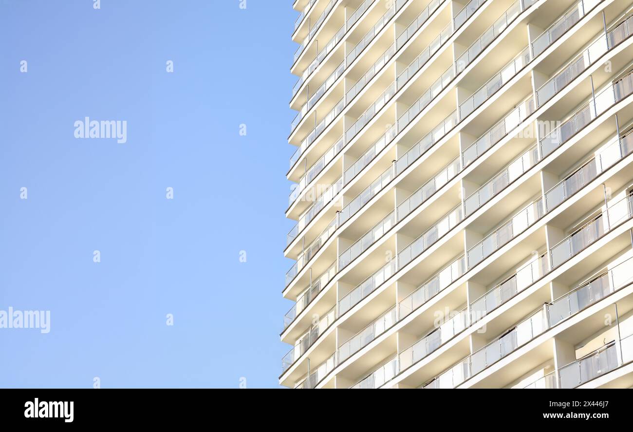 Multi floor construction in the blue sky Stock Photo - Alamy