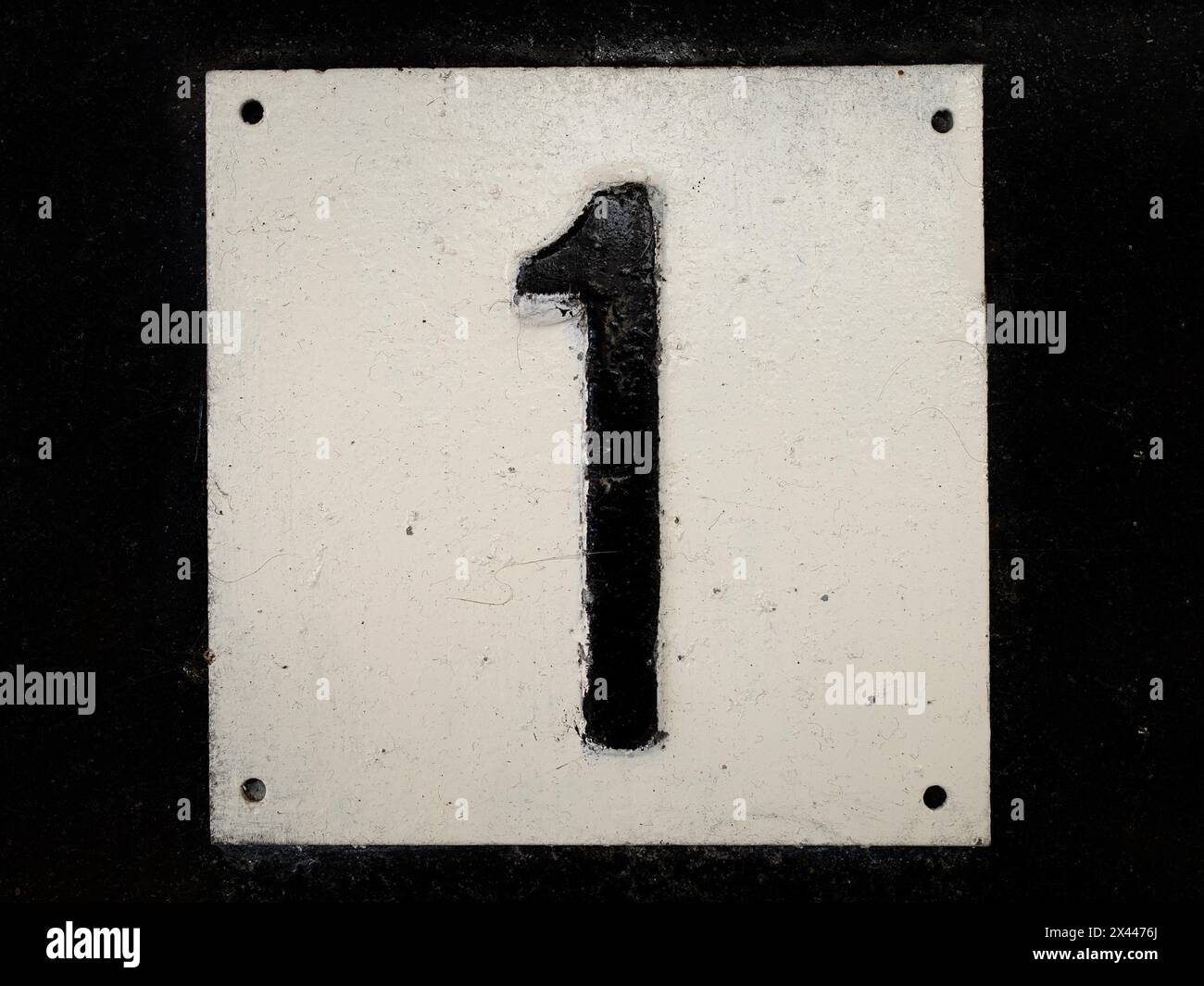 House number sign, Number 1, Number, Anniversary, Birthday, North Rhine ...