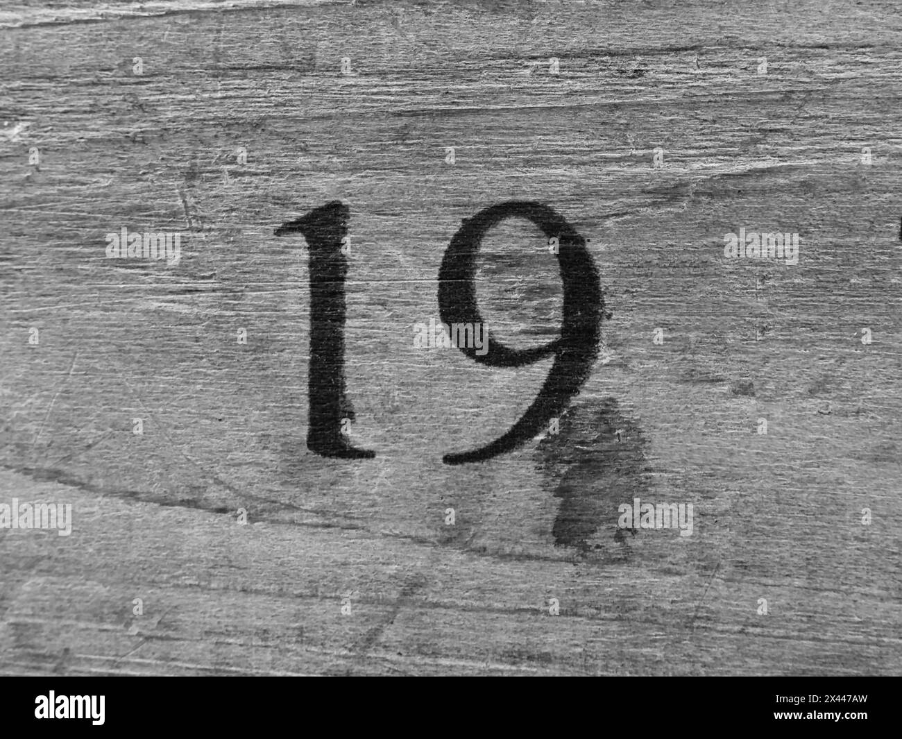 Vintage number 19, digit, anniversary, birthday, North Rhine-Westphalia ...