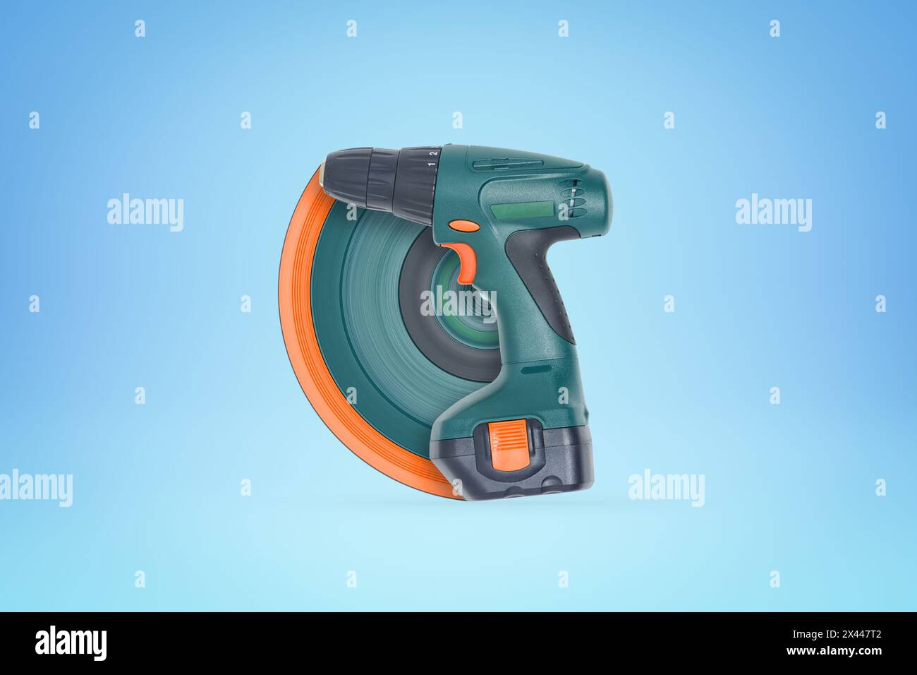Power drill with flexible orange bit Stock Photo - Alamy