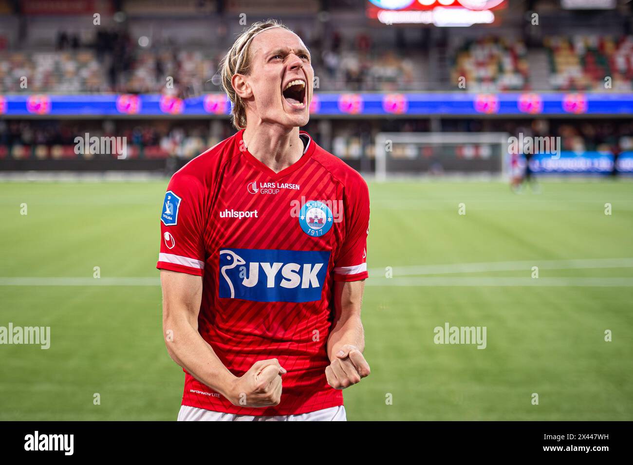 Silkeborg, Denmark. 29th Apr, 2024. Stefan Thordarson of Silkeborg IF ...