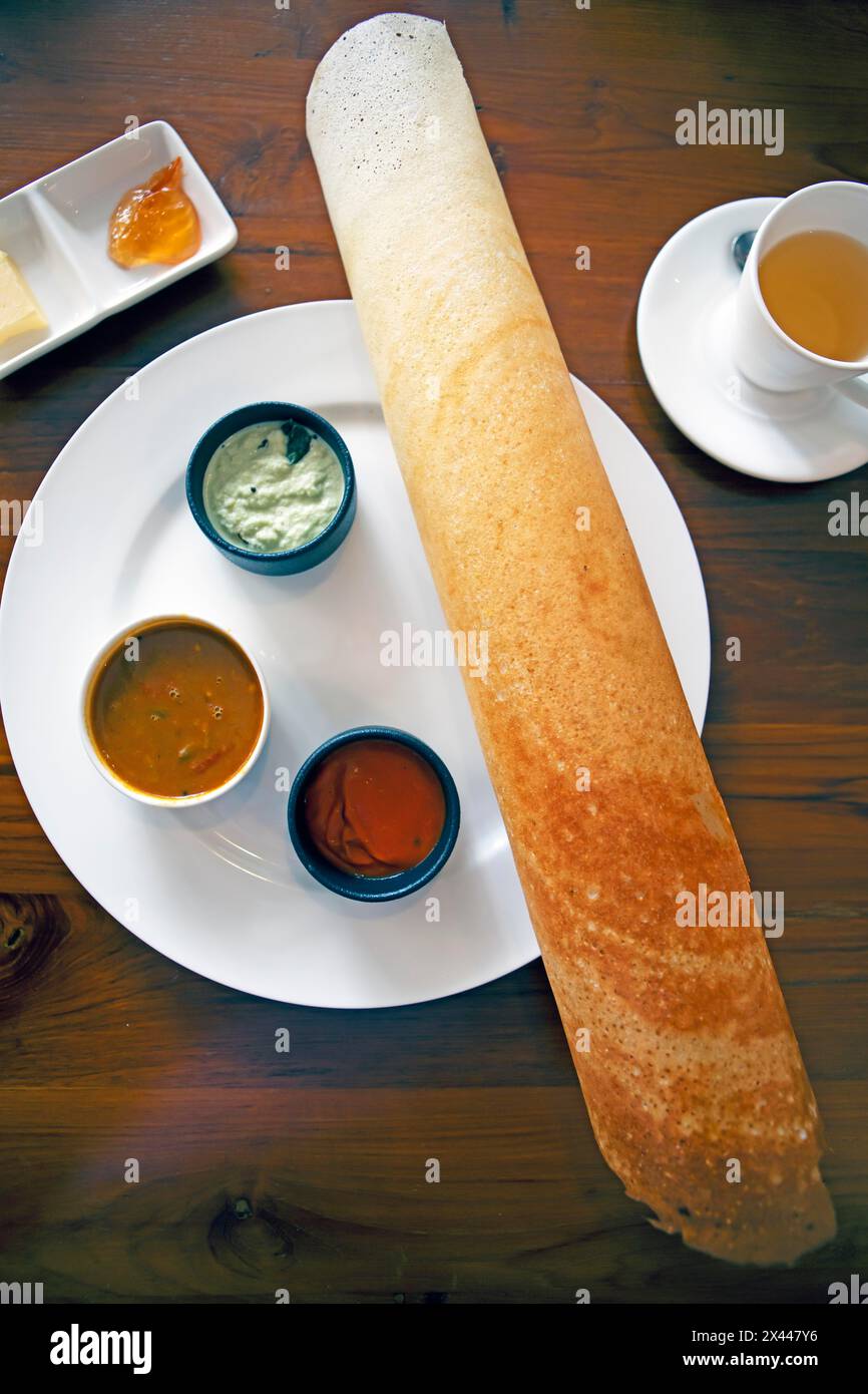 Traditional dish, dosa or pancake, Kerala, India Stock Photo - Alamy