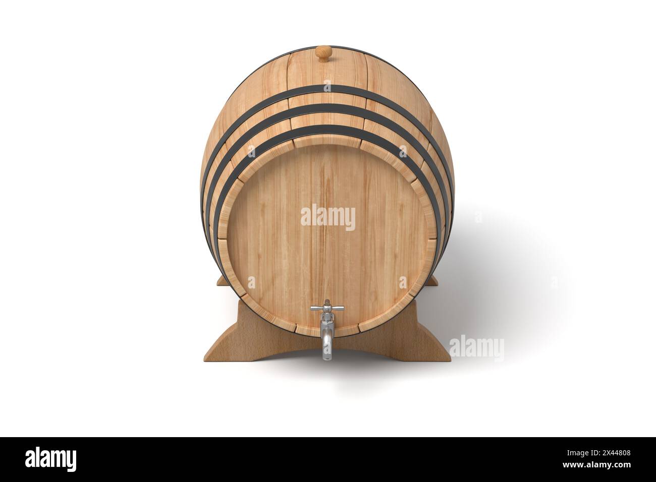 Top view of an oak wooden barrel Stock Photo - Alamy