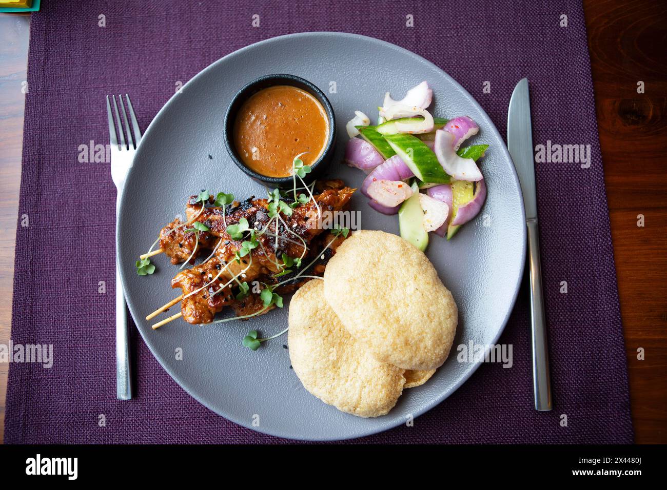 Traditional dish, chicken satay or chicken kebab, Kerala, India Stock ...