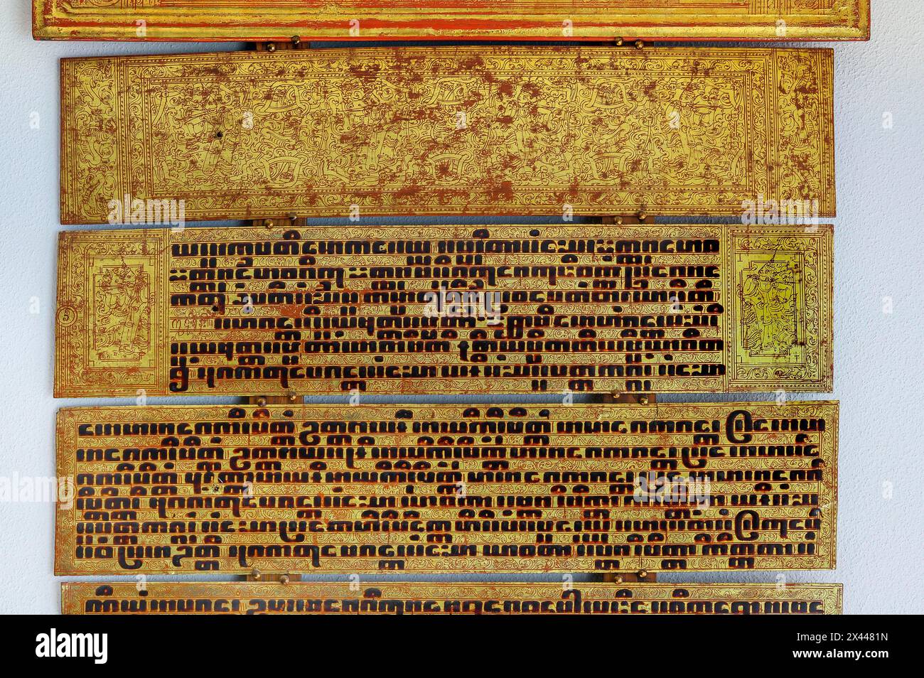 Pali-Book, collection of Buddhist scriptures, similar to Sanskrit ...