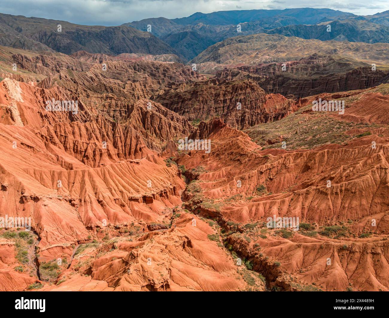 Gorge with eroded red sandstone rocks, Konorchek Canyon, Boom Gorge ...