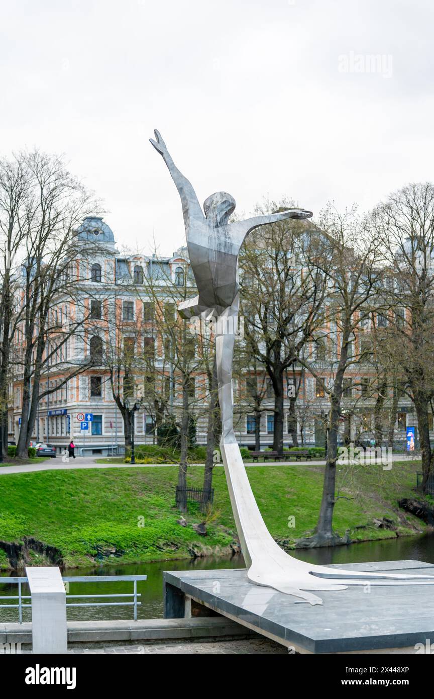 Māris Liepa Monument, Riga, Latvia Stock Photo - Alamy