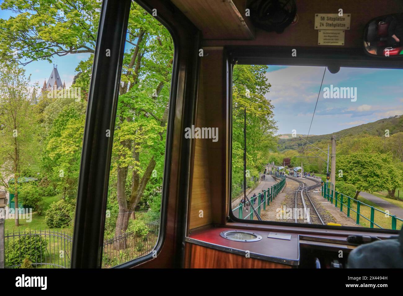 Drachenfelsbahn, Germany's oldest cog railway up the Drachenfels, a ...