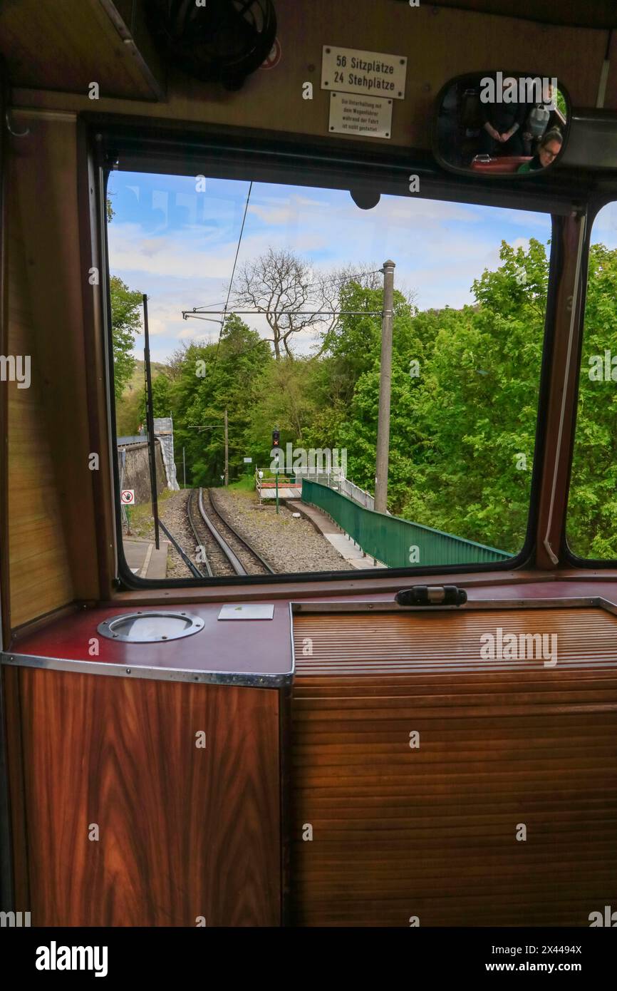 Drachenfelsbahn, Germany's oldest cog railway up the Drachenfels, a ...