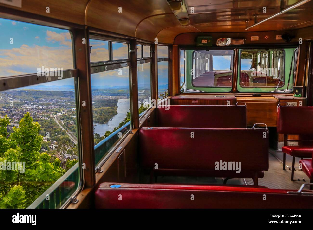 Drachenfelsbahn, Germany's oldest cog railway up the Drachenfels, a ...