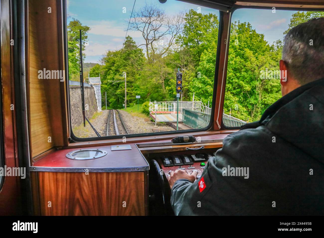 Drachenfelsbahn, Germany's oldest cog railway up the Drachenfels, a ...