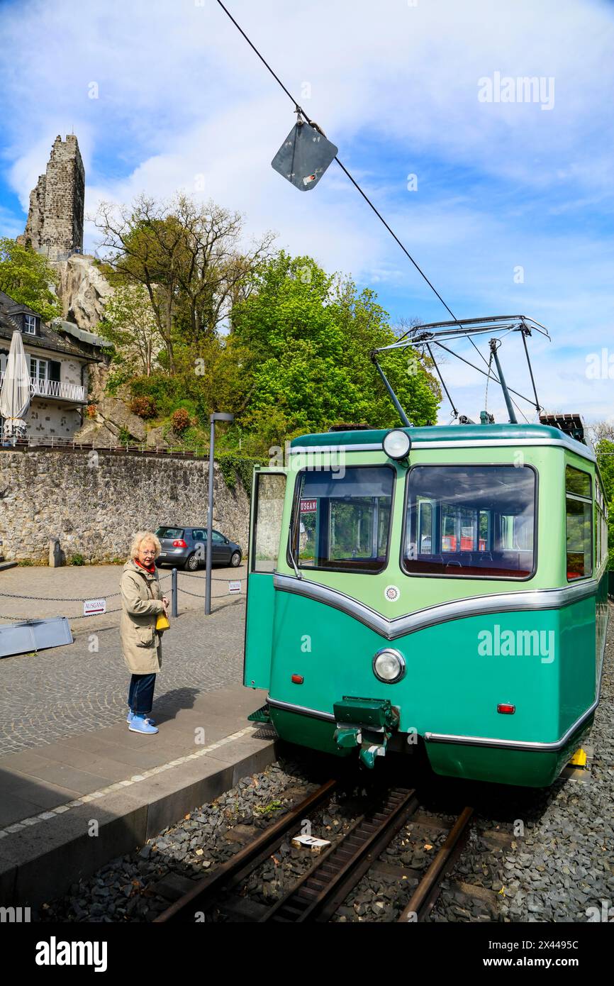 Drachenfelsbahn, Germany's oldest cog railway up the Drachenfels, a ...