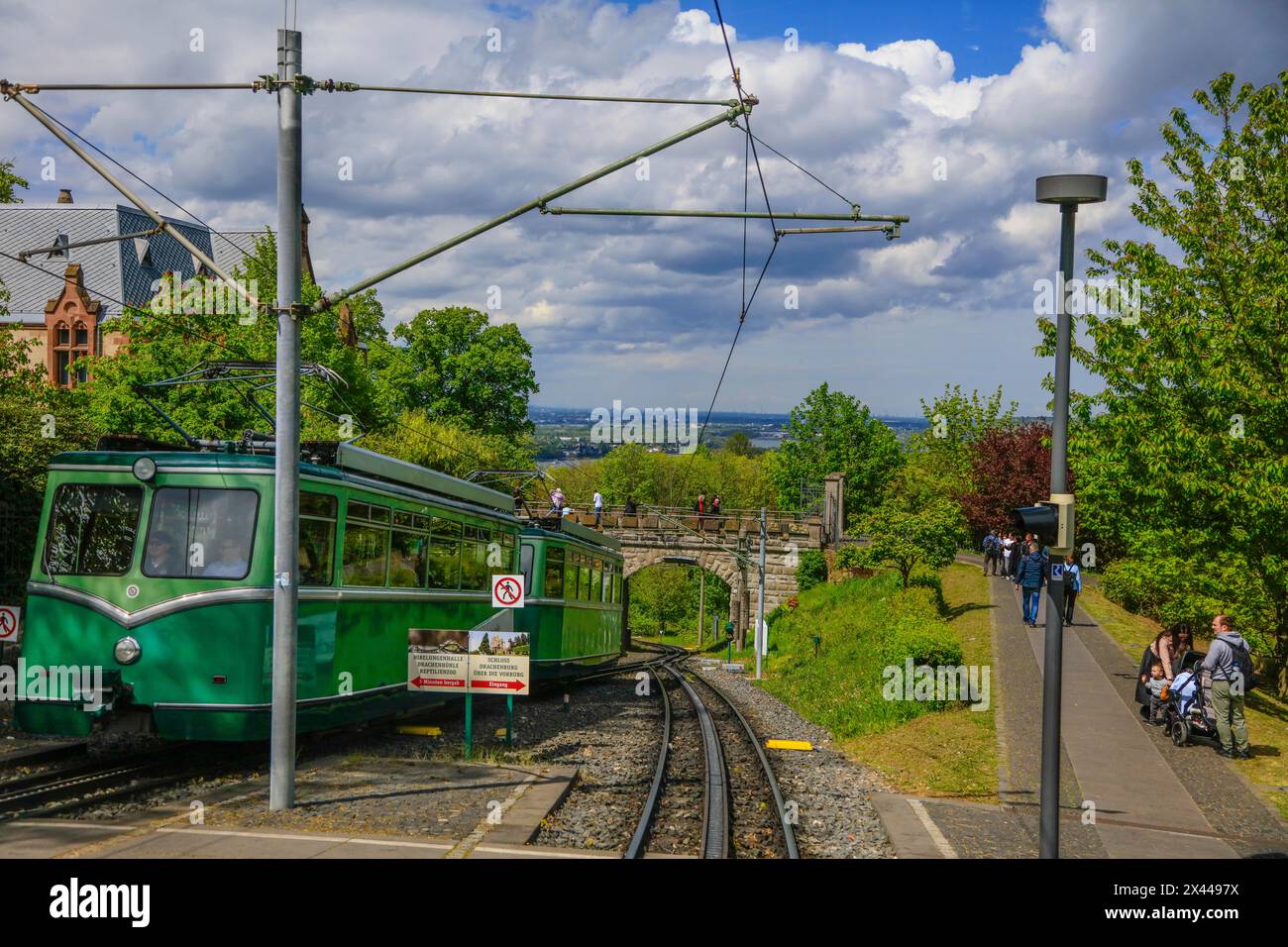 Drachenfelsbahn, Germany's oldest cog railway up the Drachenfels, a ...