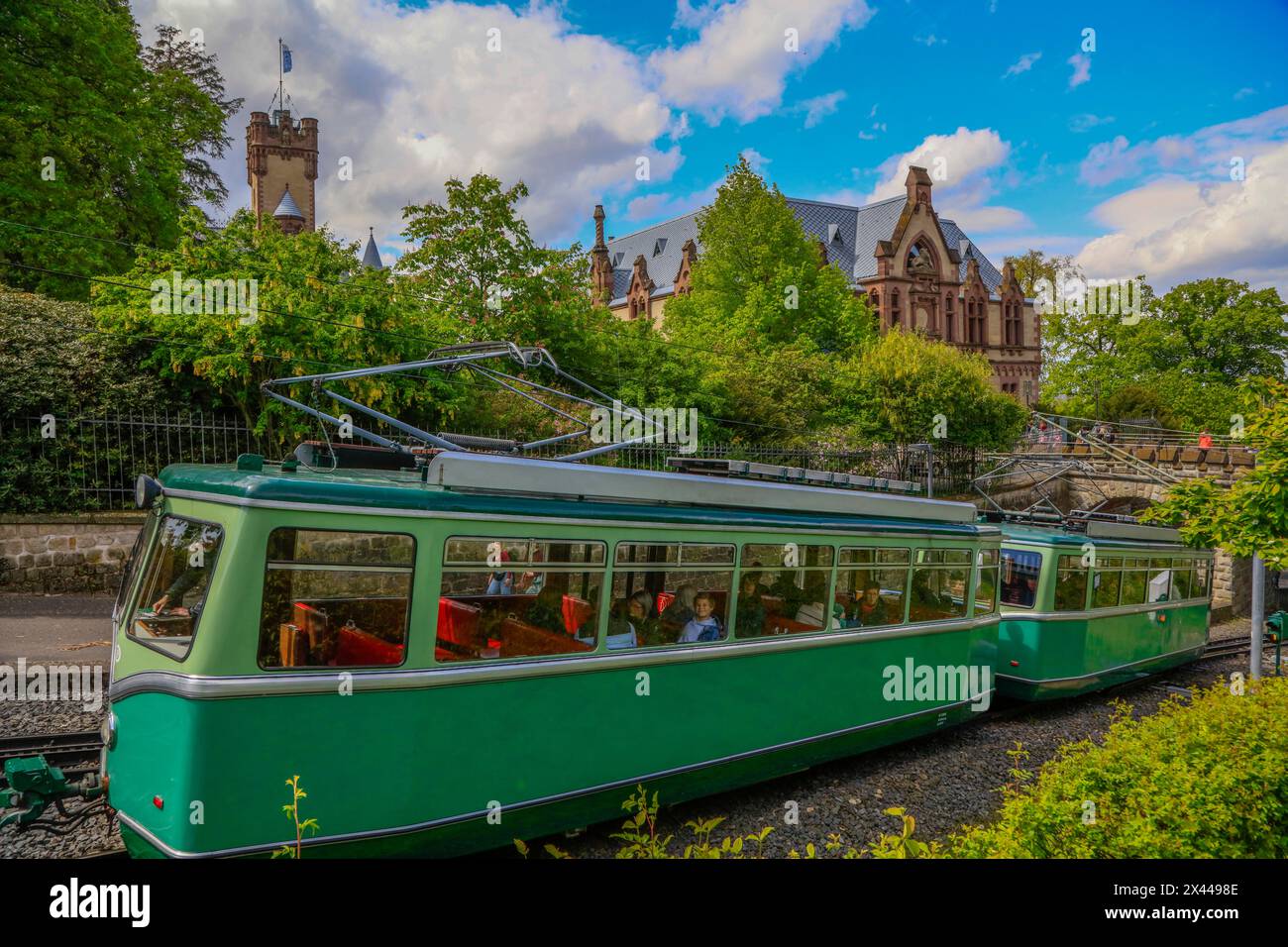 Drachenfelsbahn, Germany's oldest cog railway up the Drachenfels, a ...