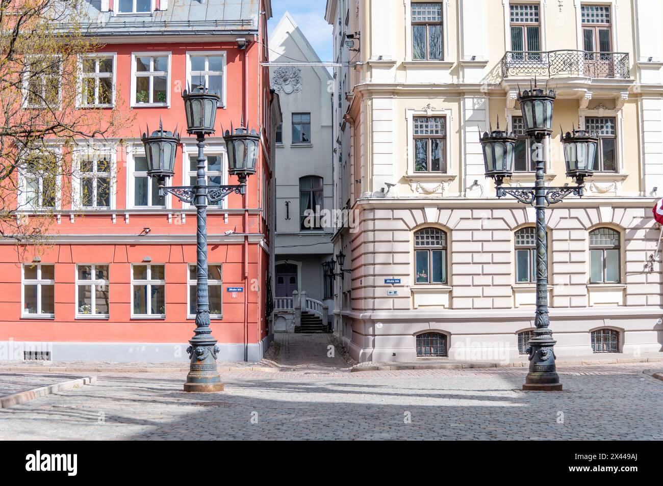 Street in Riga, Latvia Stock Photo - Alamy