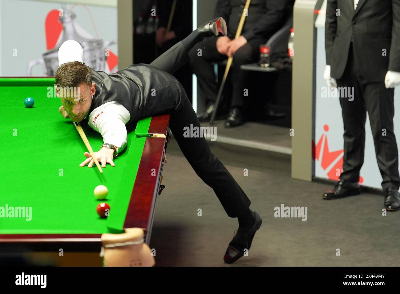 David Gilbert in action against Stephen Maguire (not pictured) on day ...