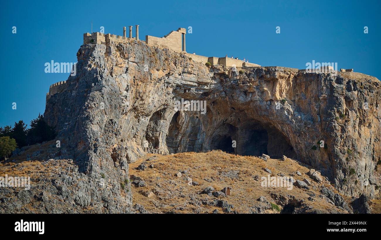 Acropolis of Lindos, Temple of Athena Lindia, An ancient fortress on a ...
