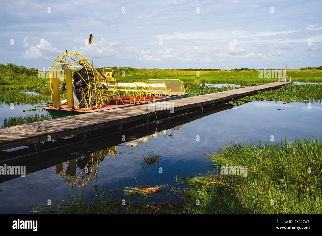 Airboat at Miccosukee Tribe Island, US Highway 41, Miami, Everglades ...