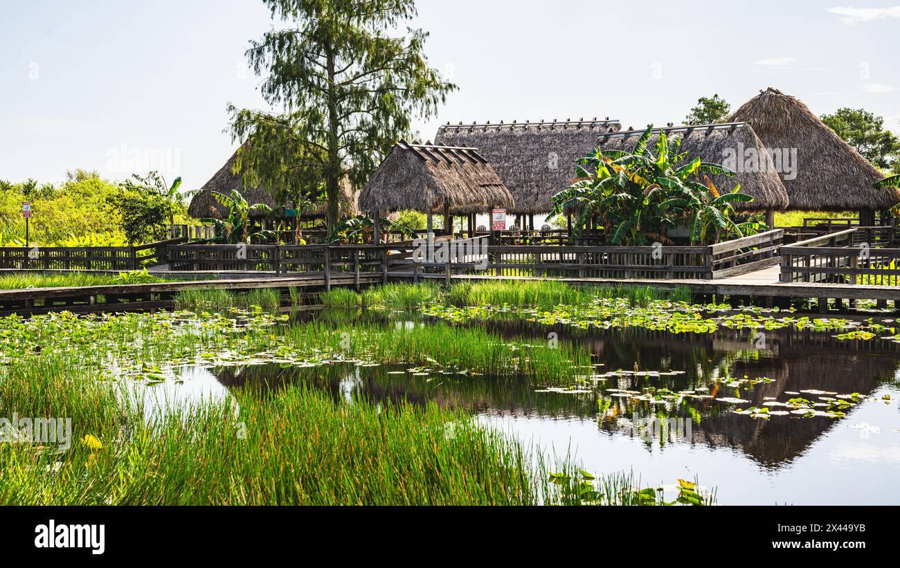 Miccosukee Tribe Island, US Highway 41, Miami, Everglades, Florida, USA ...