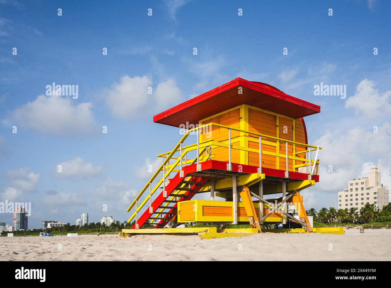13th Street Lifeguard Tower, Miami Beach, Florida, USA Stock Photo - Alamy