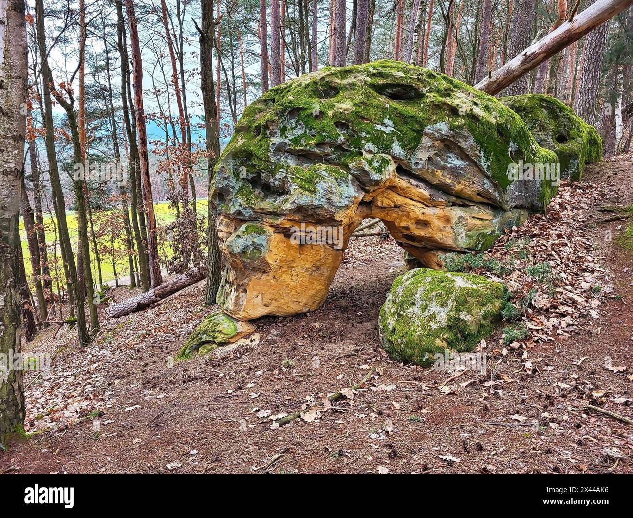 The rock castle near Burgkunstadt is a naturally formed natural stone ...