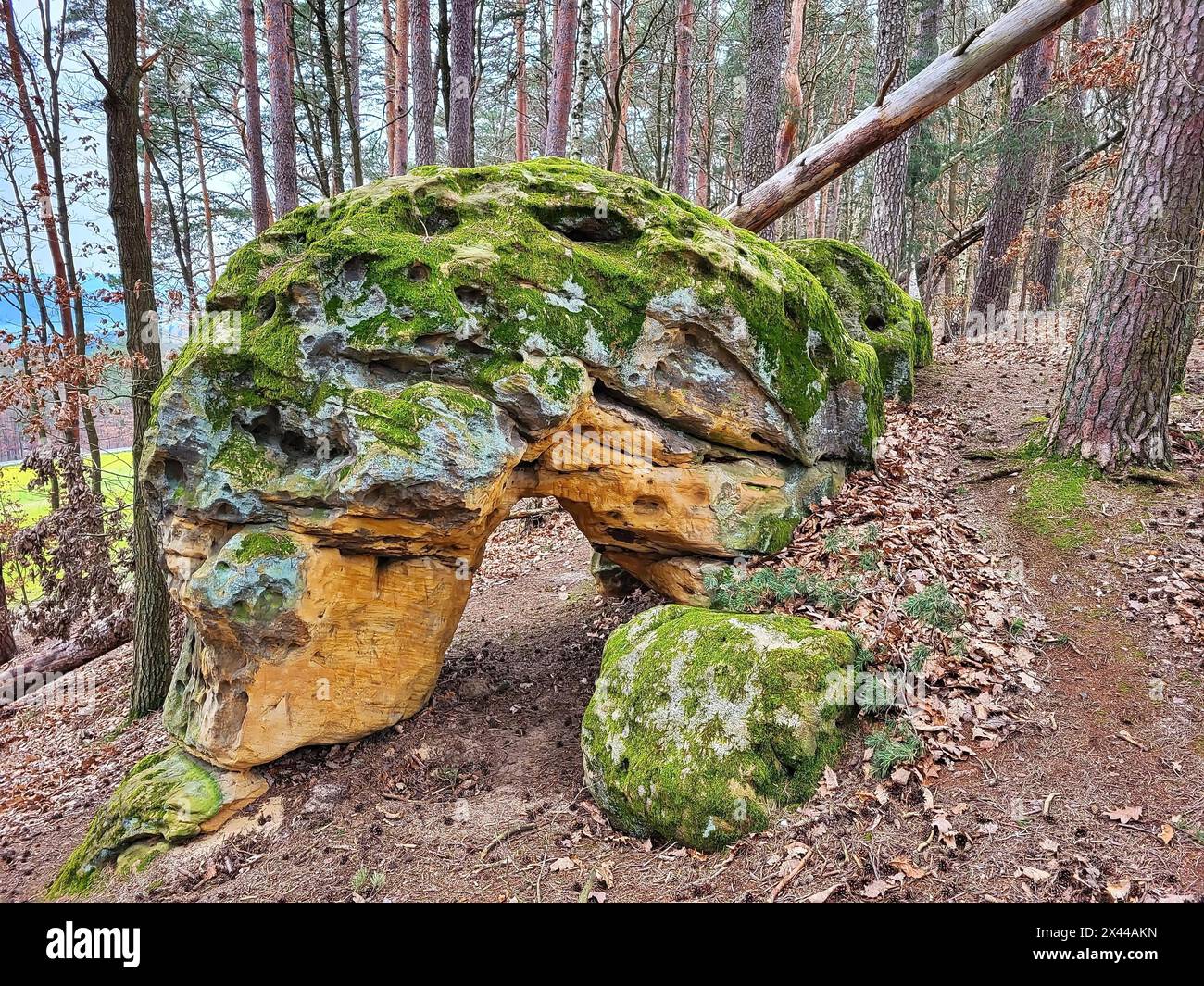 The rock castle near Burgkunstadt is a naturally formed natural stone ...