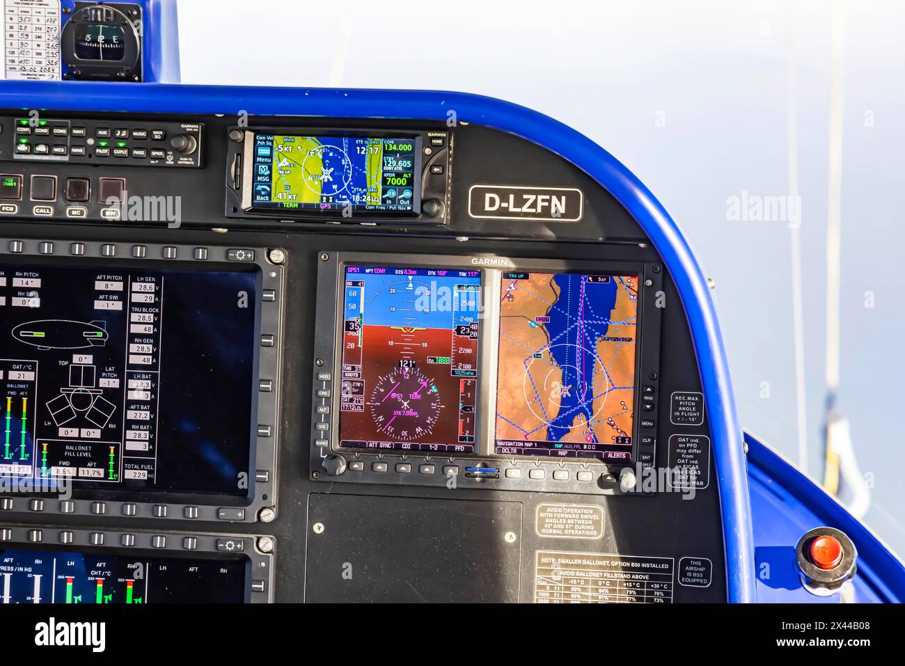 Zeppelin flight over Lake Constance and the Lake Constance region, view ...