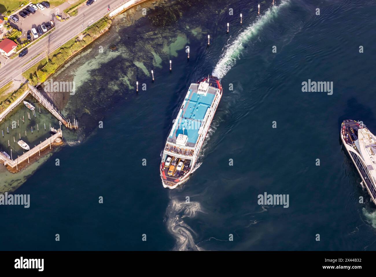 Aerial view ferry boat in hi-res stock photography and images - Alamy