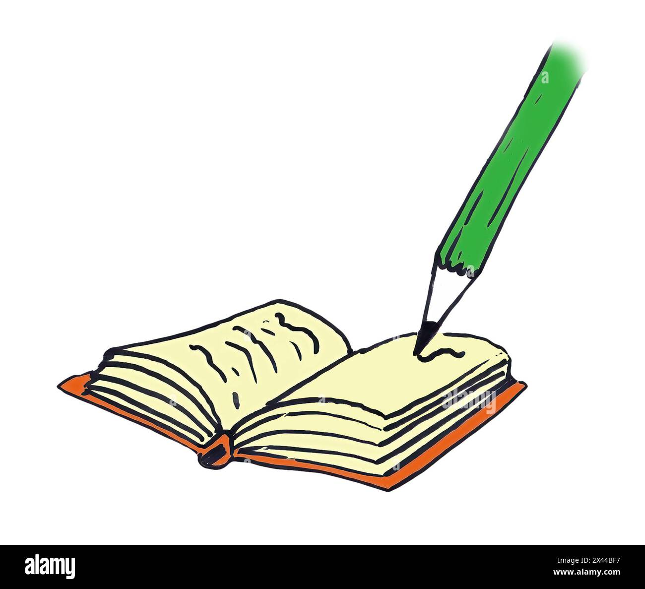 Open Book Pencil Drawing