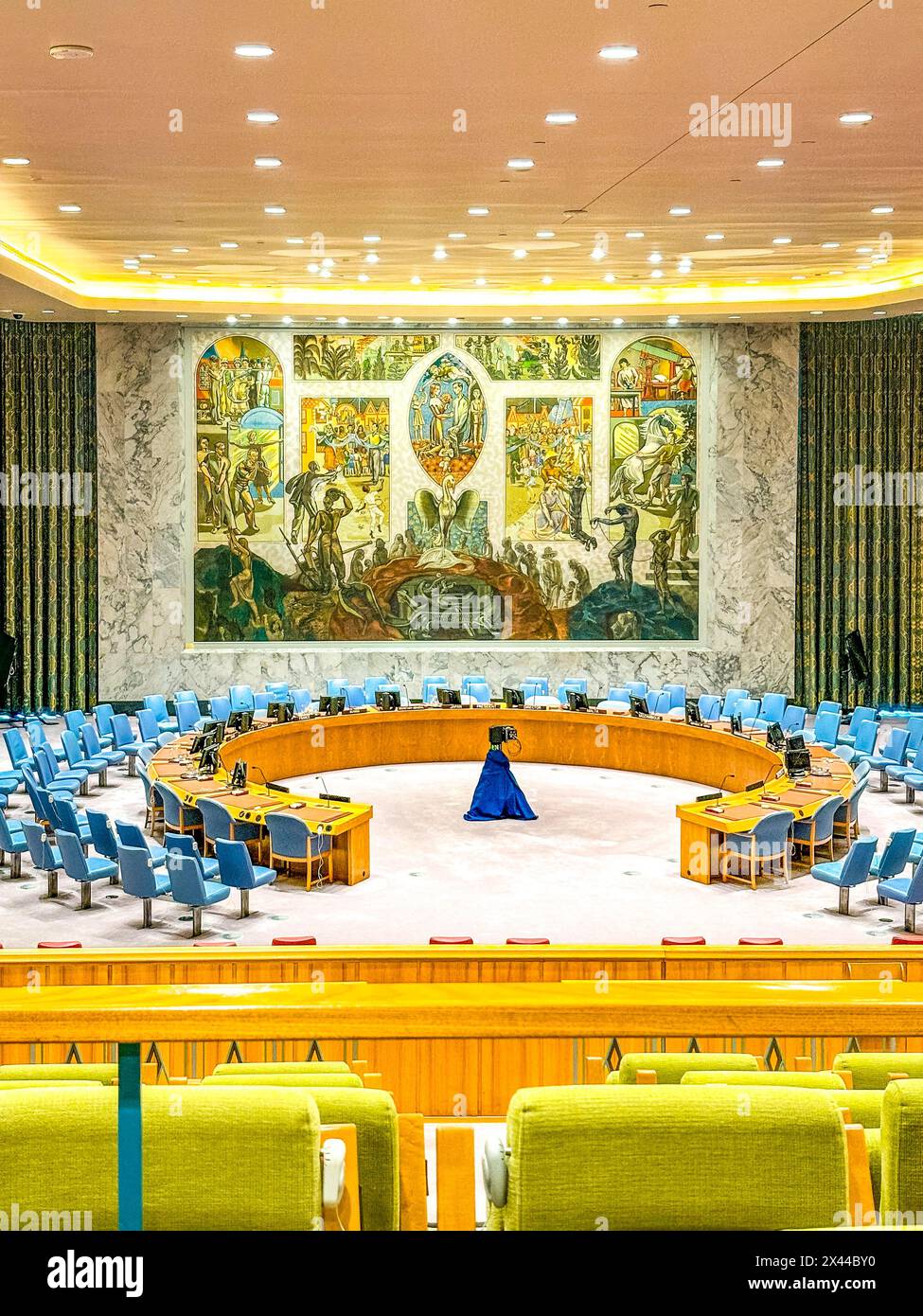 View from the visitors' gallery of the United Nations Security Council ...