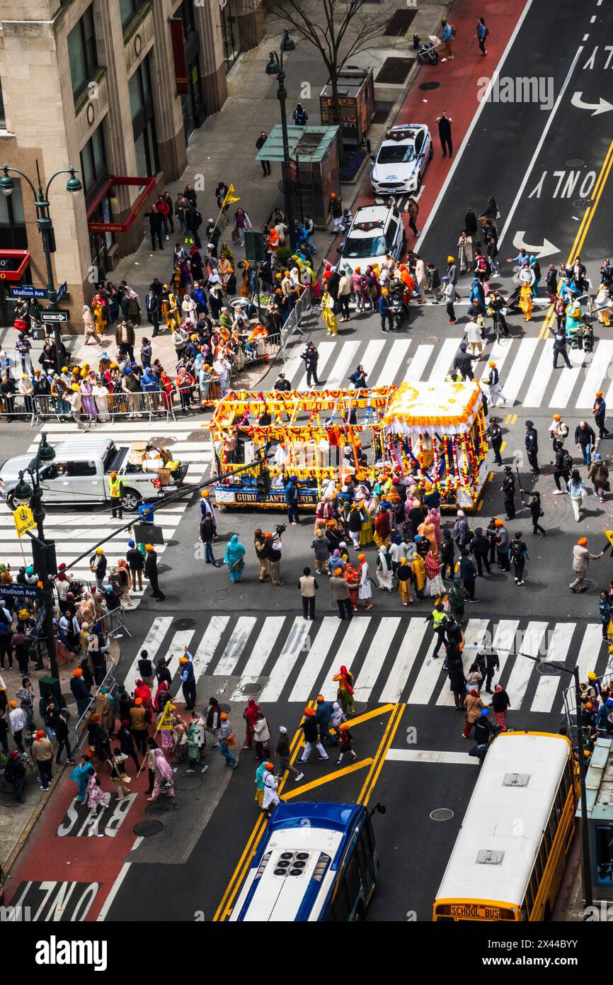 Sikh Day Parade on Madison Avenue 27 April 2024, New York City, USA Stock Photo - Alamy