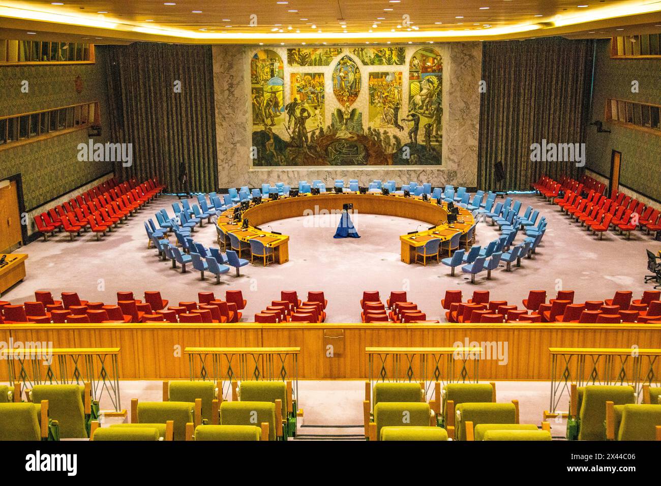 View from the visitors' gallery of the United Nations Security Council ...