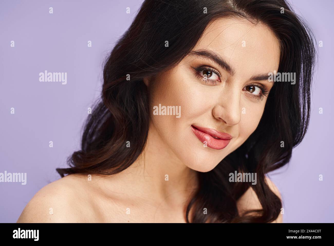 An alluring person with natural beauty with makeup Stock Photo - Alamy