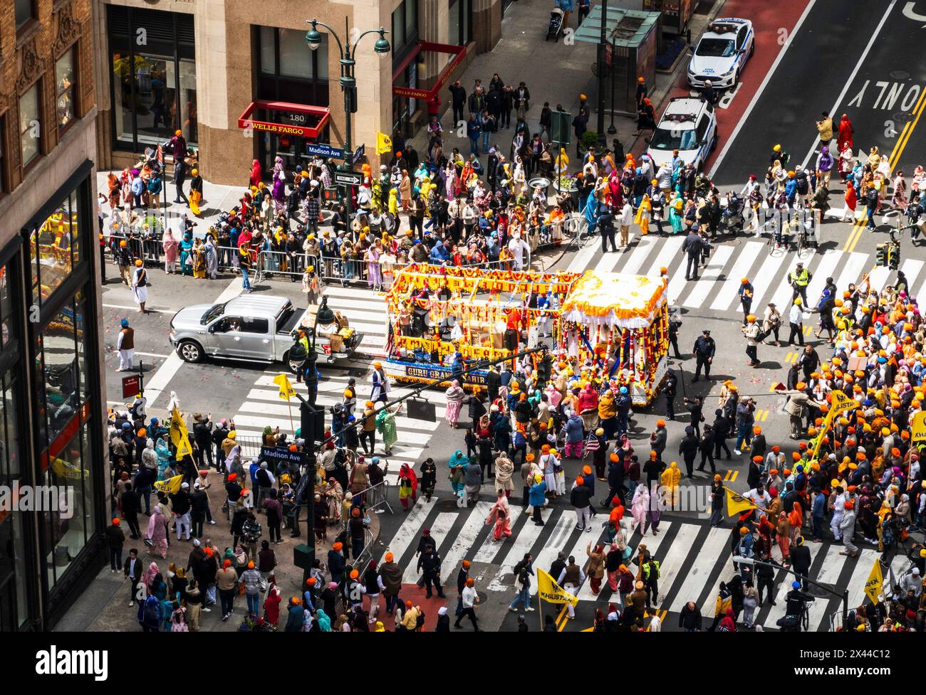Sikh Day Parade on Madison Avenue 27 April 2024, New York City, USA Stock Photo - Alamy