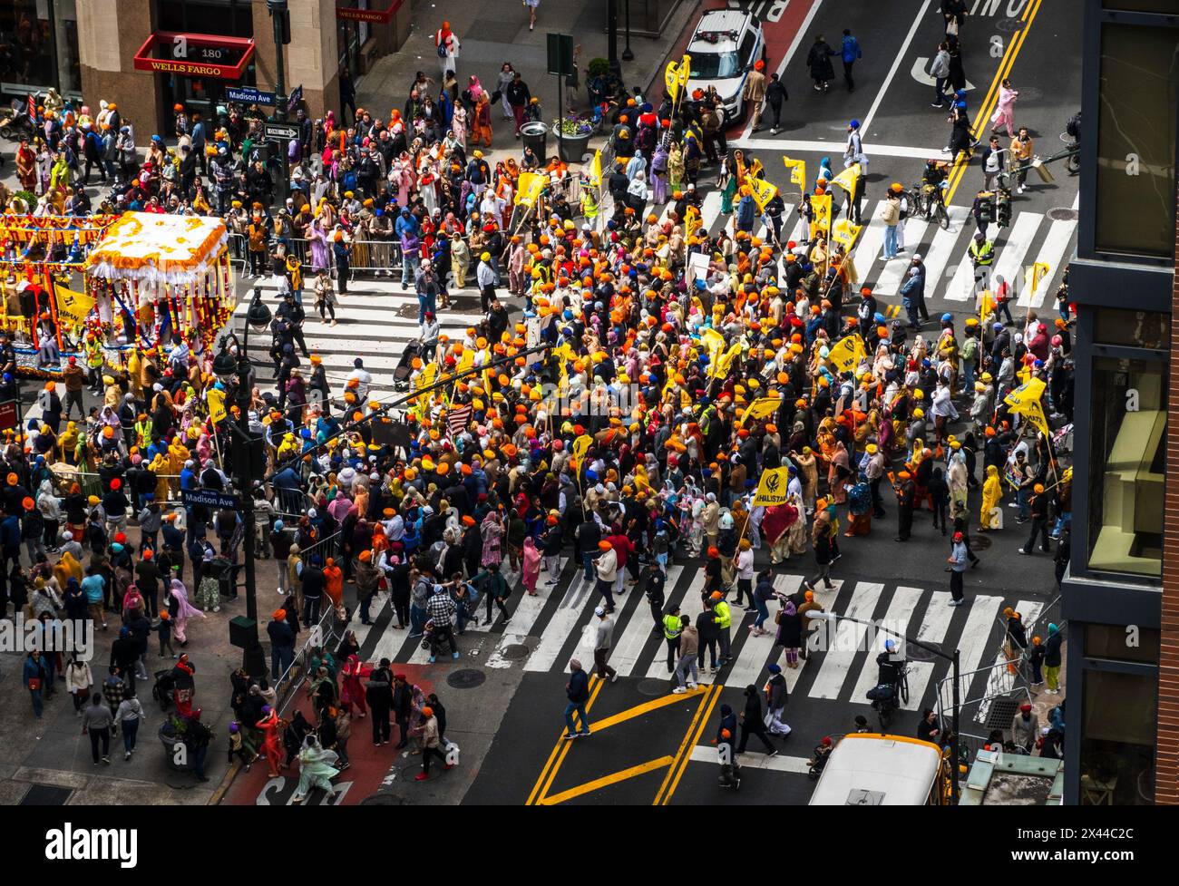 Sikh Day Parade on Madison Avenue 27 April 2024, New York City, USA Stock Photo - Alamy