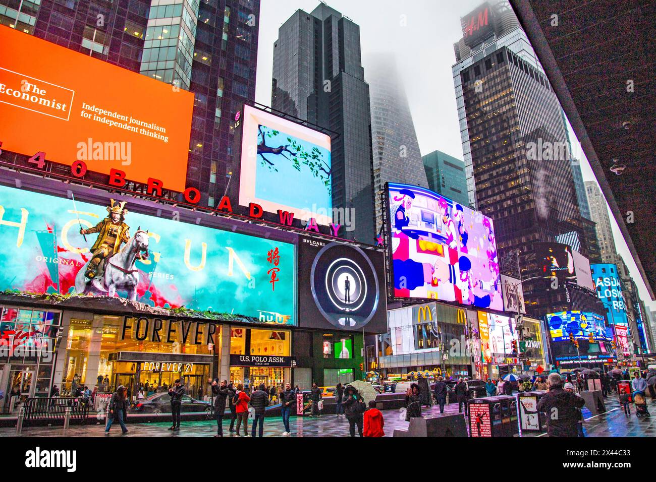 Neon signs, Times Square, Manhattan, New York City Stock Photo - Alamy