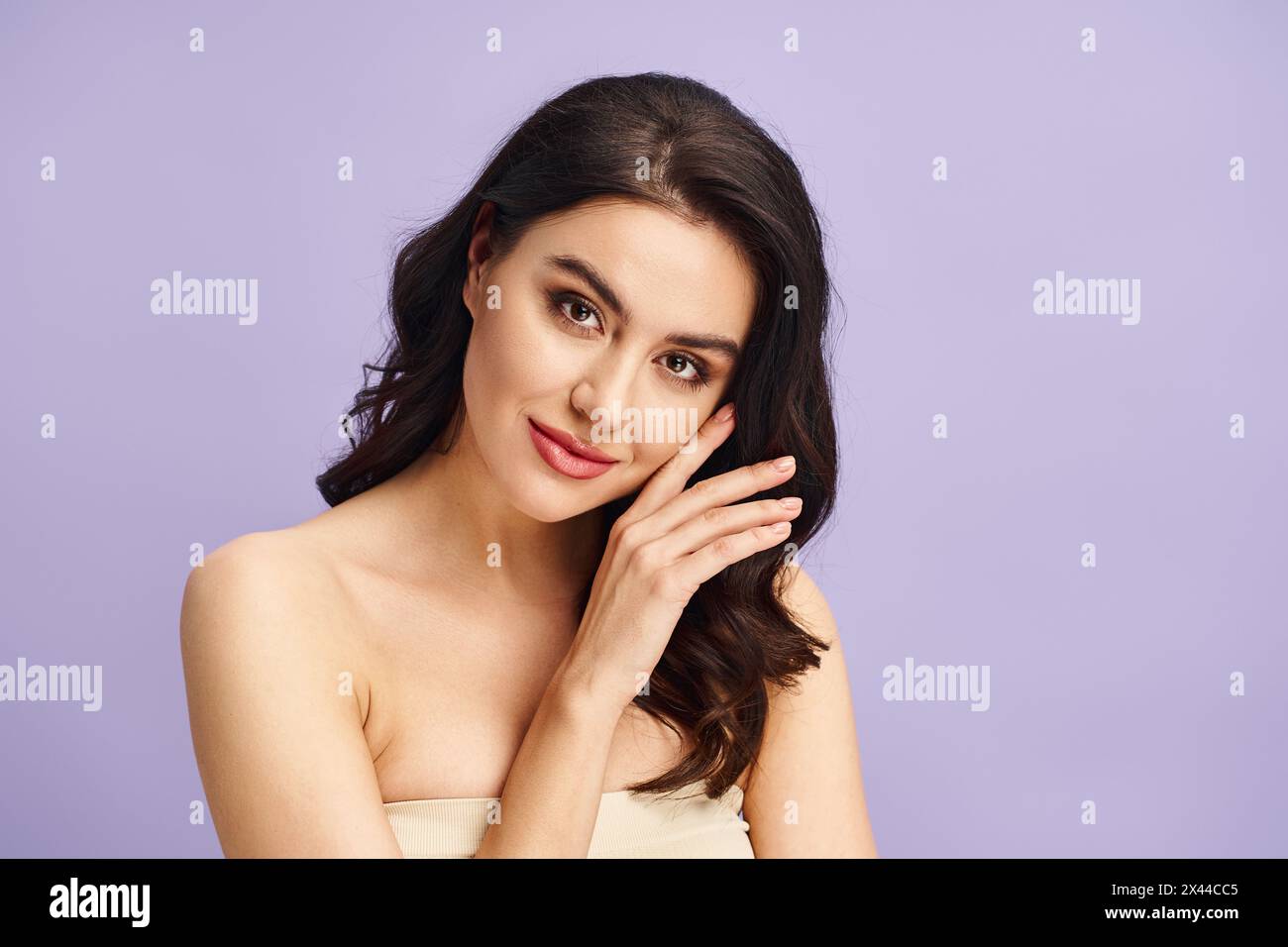 A graceful woman poses elegantly Stock Photo - Alamy