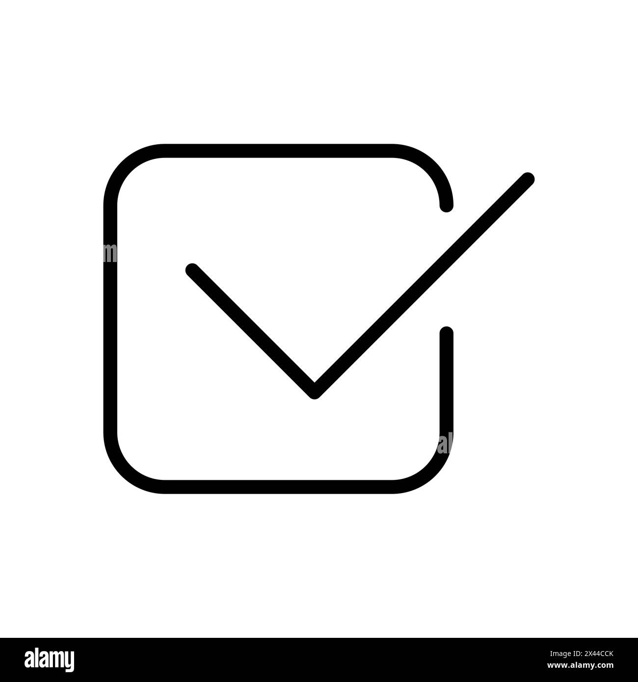 Tick feedback outline vector icon Stock Vector Image & Art - Alamy
