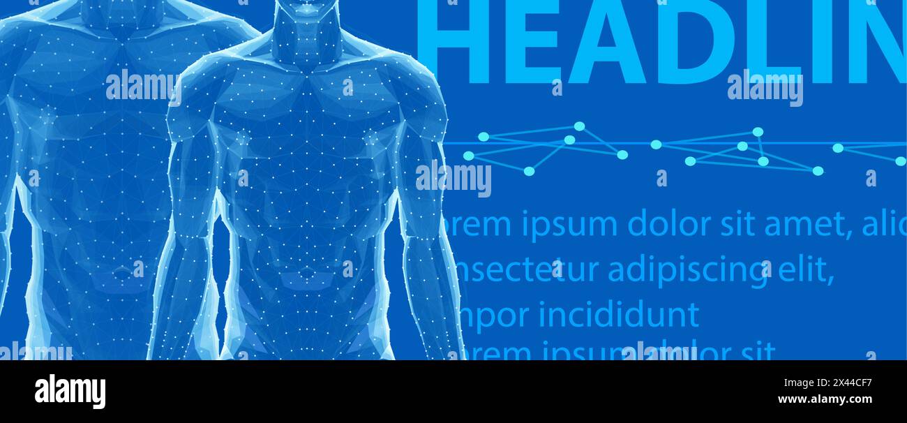 Human body. Abstract vector. Digital anatomy, Medical technology ...